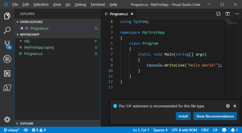 Debug C CSharp With VSCode